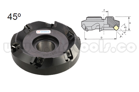 FRESA PLANEADORA DE 45° (250MMx 1" SUJECION) DIAM REF: SE545-10 - Mctools