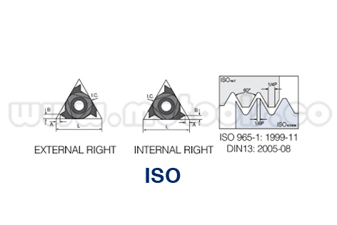 INSERTO DE PERFIL PARCIAL EXTERNO TORNEADO DE ROSCA REF:ISO 4.0 ER22 ...